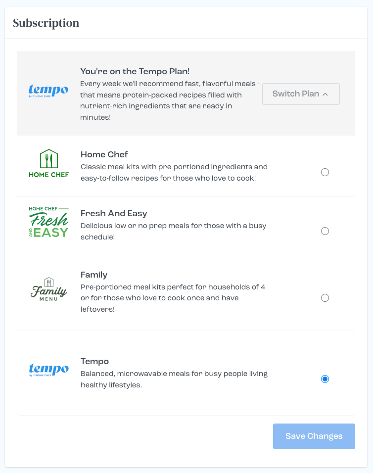 Is Tempo affiliated with Home Chef? – Tempo